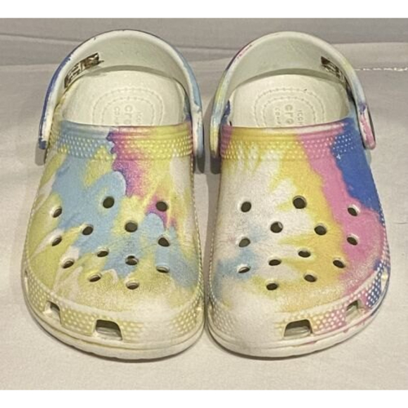 CROCS | Shoes | Crocs Kids Child Size C9 Pastel Tie Dye Sandals Clogs ...